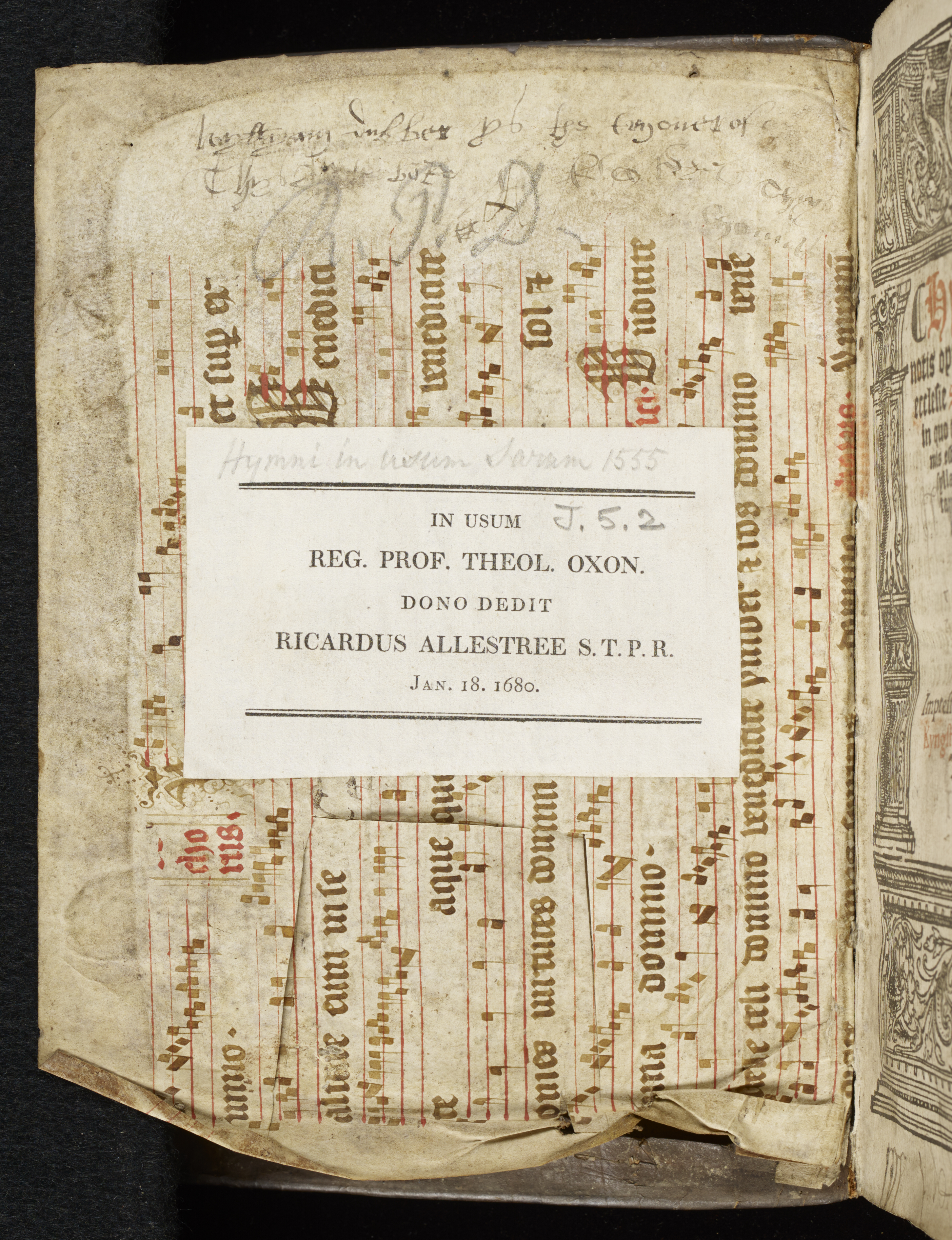 Oxford: Christ Church, Allestree Library, J.5.2 1 | Lost Manuscripts